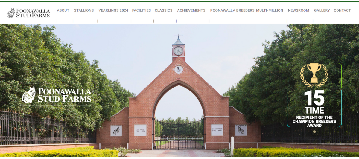 "Poonawalla Stud Farms- Producing Rare Champions Since 1946"